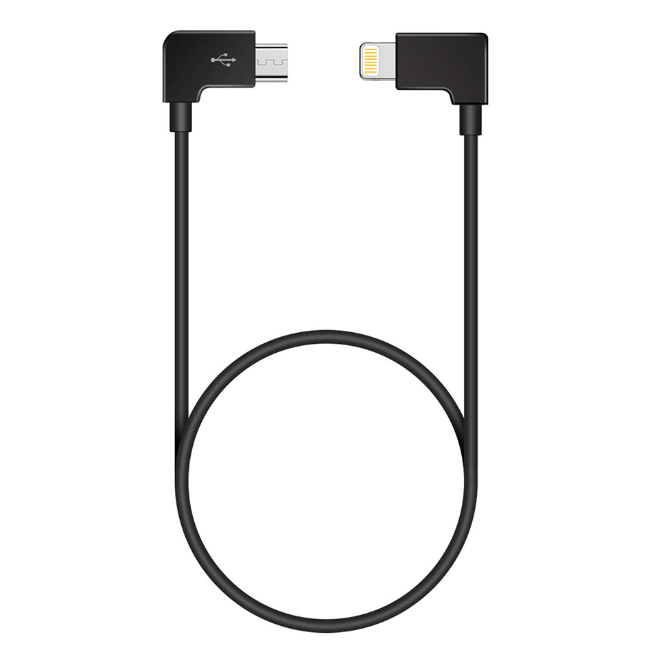 Right Angle 90 Degree Lightning to Micro-USB Cable (30cm)